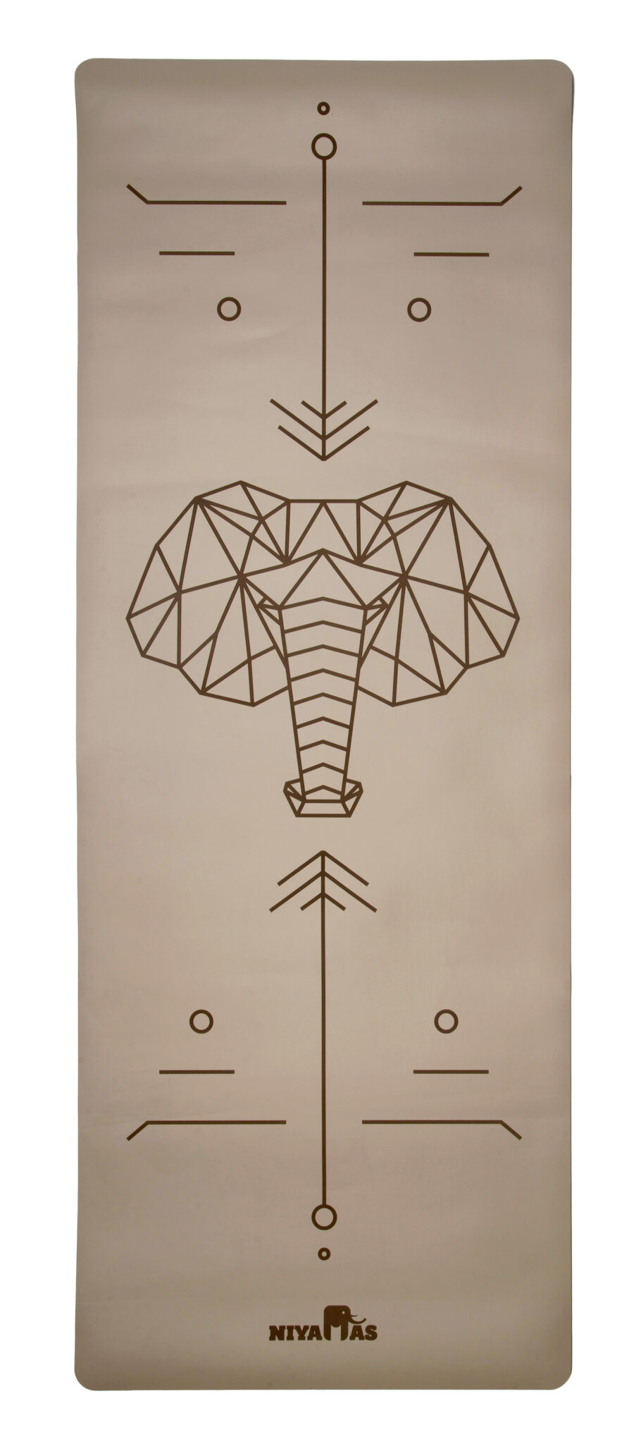 Niyamas Yoga Mat Pro Gaja Milk Tea with Carry Strap